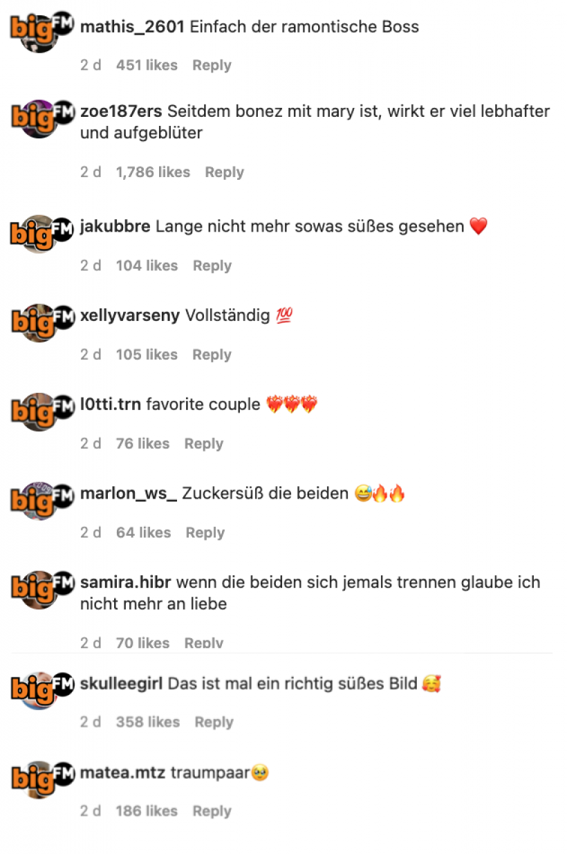 Bonez MC macht seiner Mary eine öffentliche Liebeserklärung | bigFM