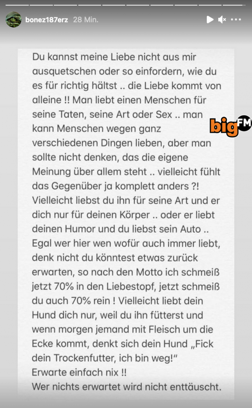 Bonez MC macht seiner Mary eine öffentliche Liebeserklärung | bigFM